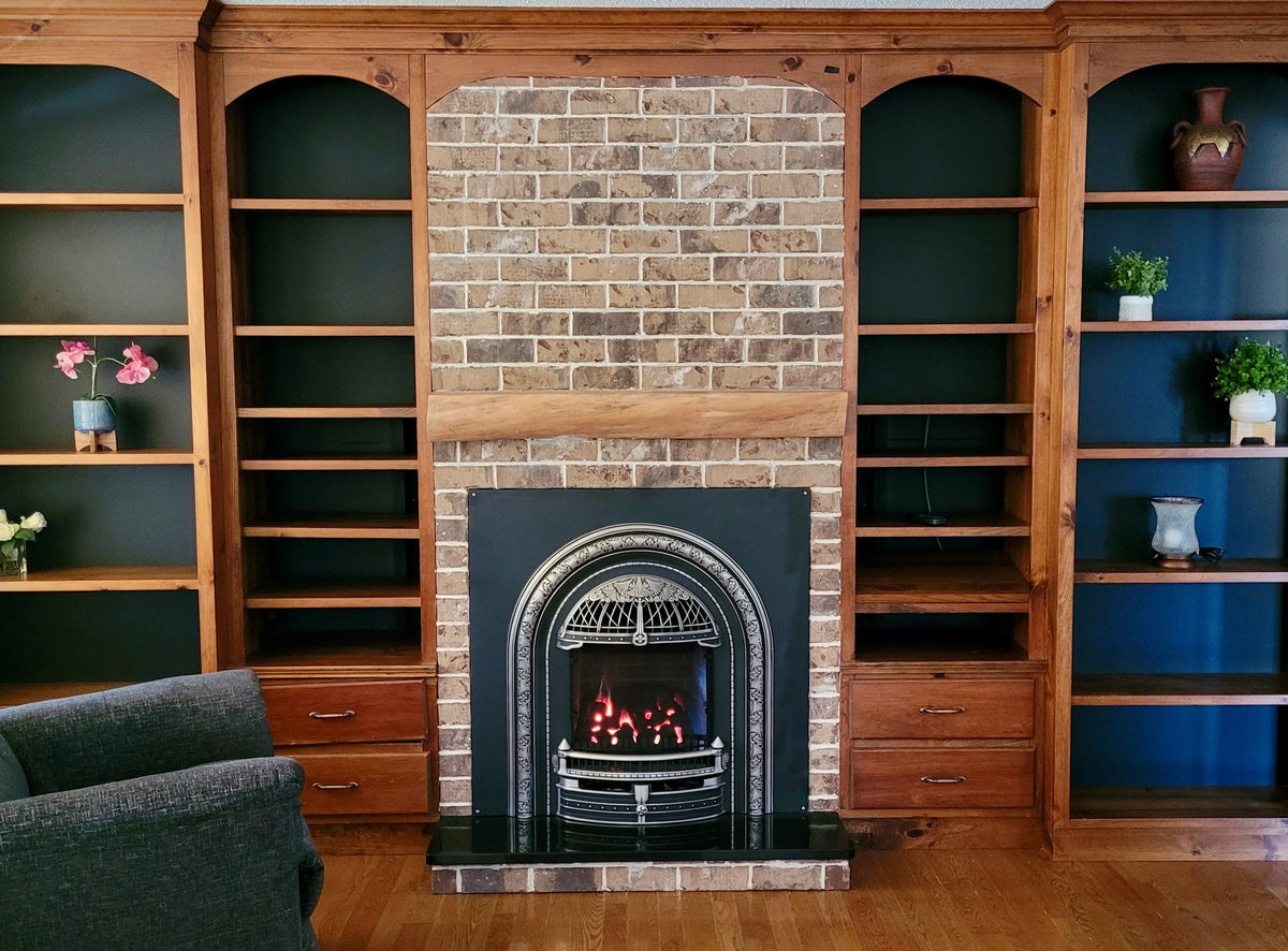 Valor Portrait Gas Fireplace Install with Windsor Arched Front ...